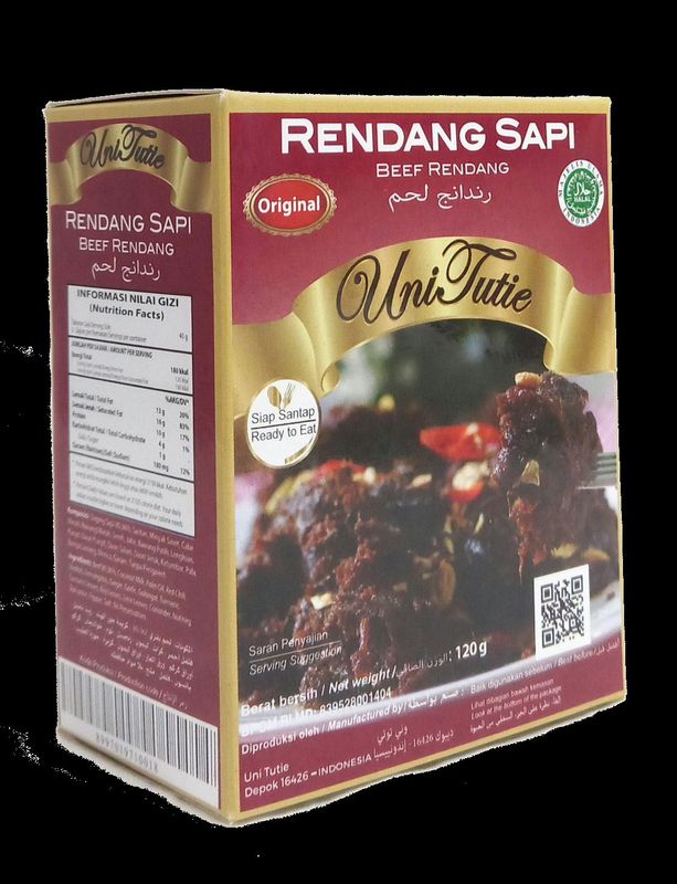 UniTutie Daging Rendang Sapi 120g Lauk Pauk Siap Saji Makanan Instan ...