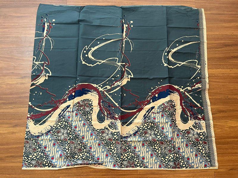 Kain batik abstrak - Hijau