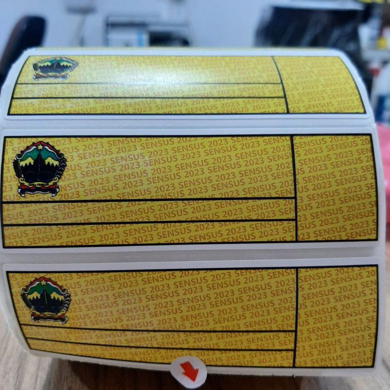 CUSTOM STICKER LABEL BARCODE ASET DAERAH ( SENSUS 2023)