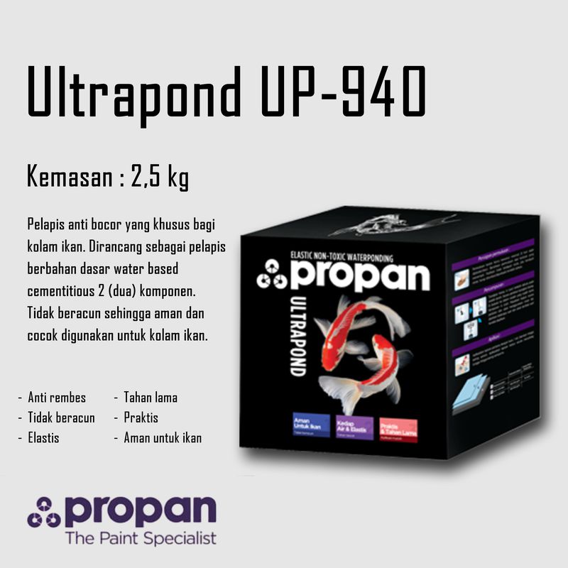 PROPAN - ULTRAPOND UP-940/ Cat Anti Bocor/ Khusus Kolam Ikan/ CAT KOLAM ...
