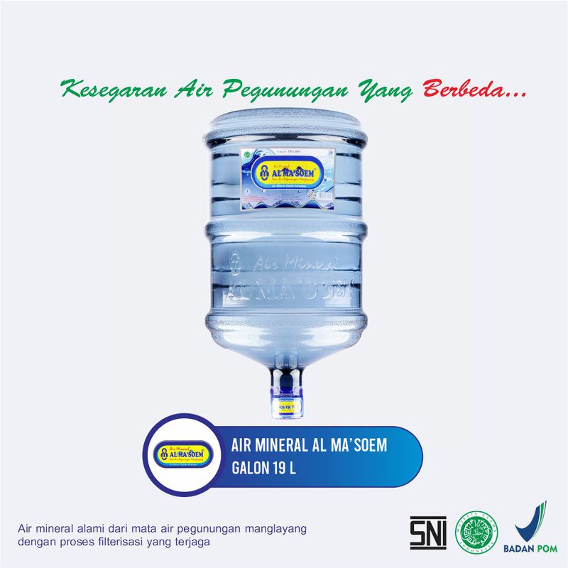Air Mineral Al Masoem Refil Galon 19 liter
