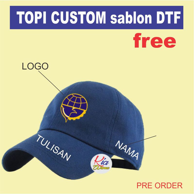 TOPI SABLON CUSTOM - Hitam