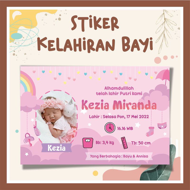 sticker identitas bayi