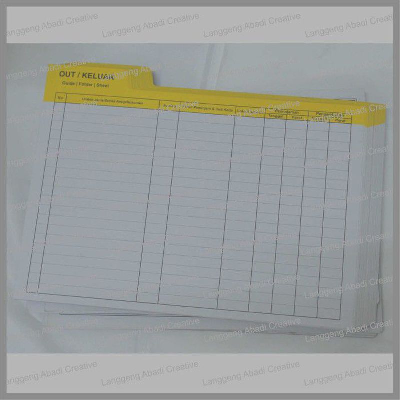 Out Indikator (Out Guide/Out Sheet) Arsip
