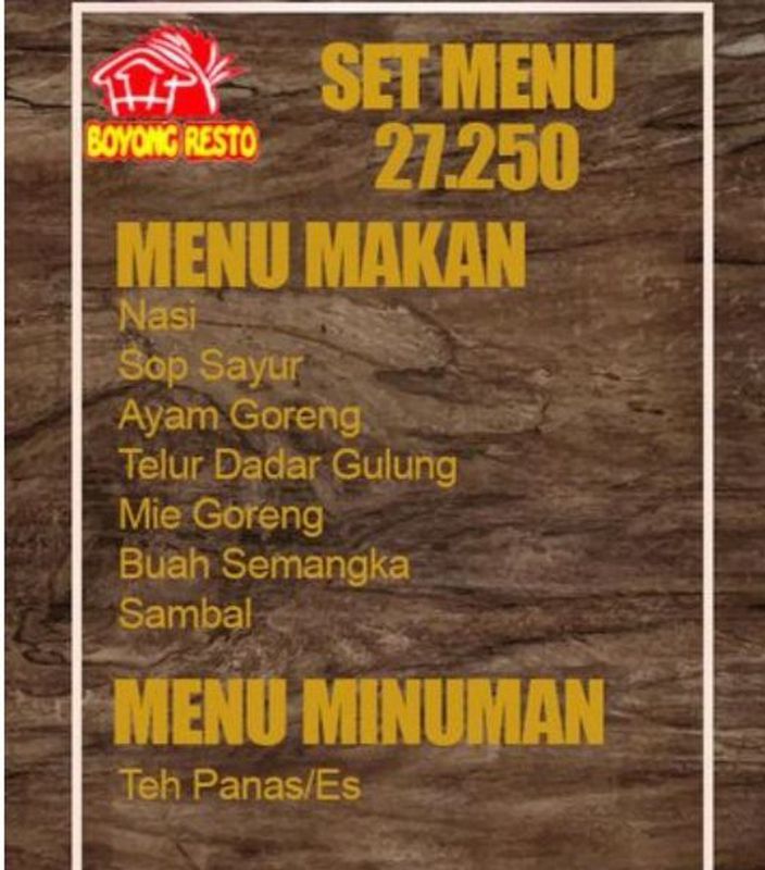 set menu