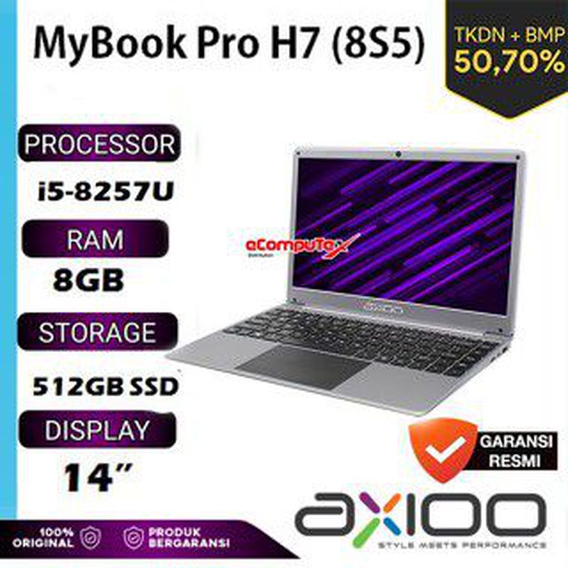 AXIOO MYBOOK PRO H7 (8S5) i5-8257U RAM 8GB 512 GB SSD 14