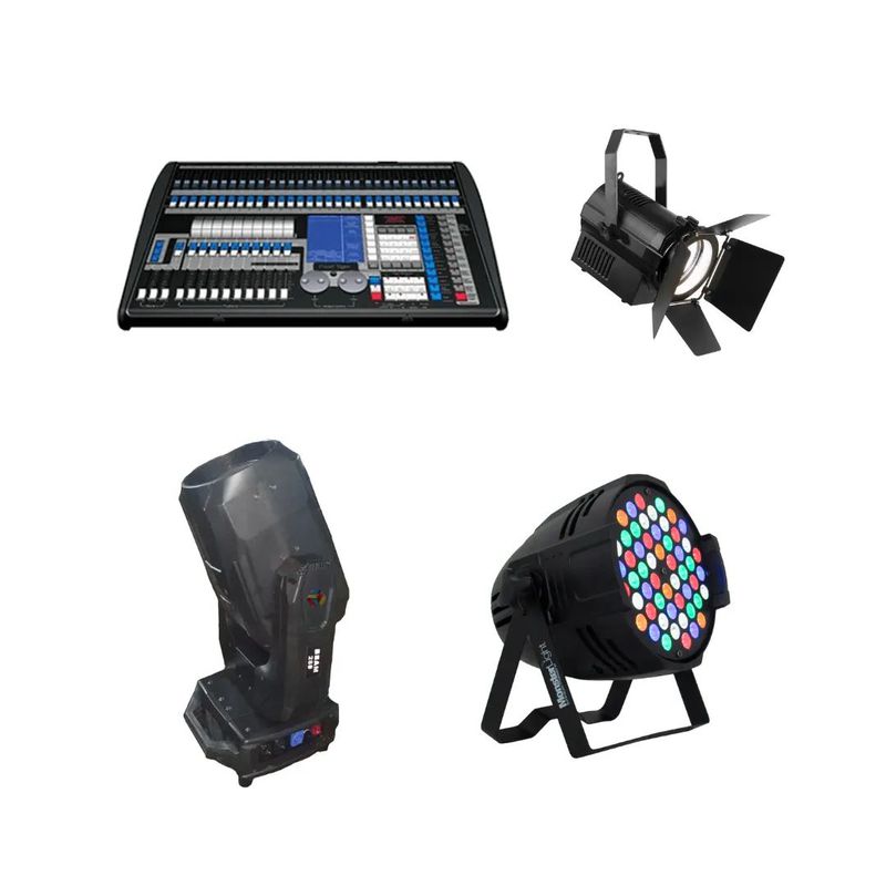Paket Ekonomis Lighting (2 moving beam + 6 par LED, 1 mixing console)