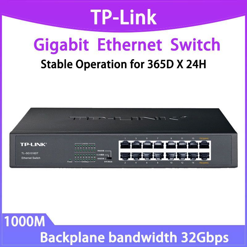 TP-Link 16 Port Gigabit Switch 1000M Desktop Switch Hub Network Rack ...