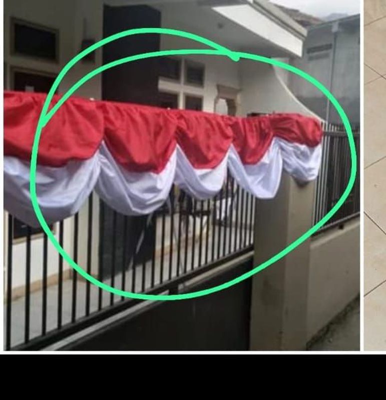 Rumbai Rumbai Merah Putih ukuran 10 meter