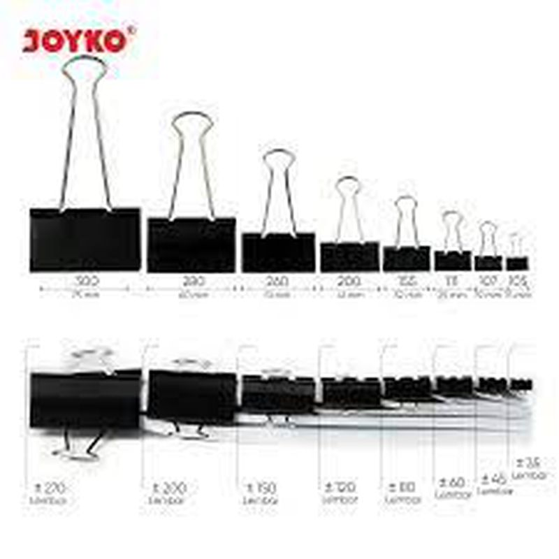 Binder Clip Klip Penjepit Kertas Joyko Black - No.105