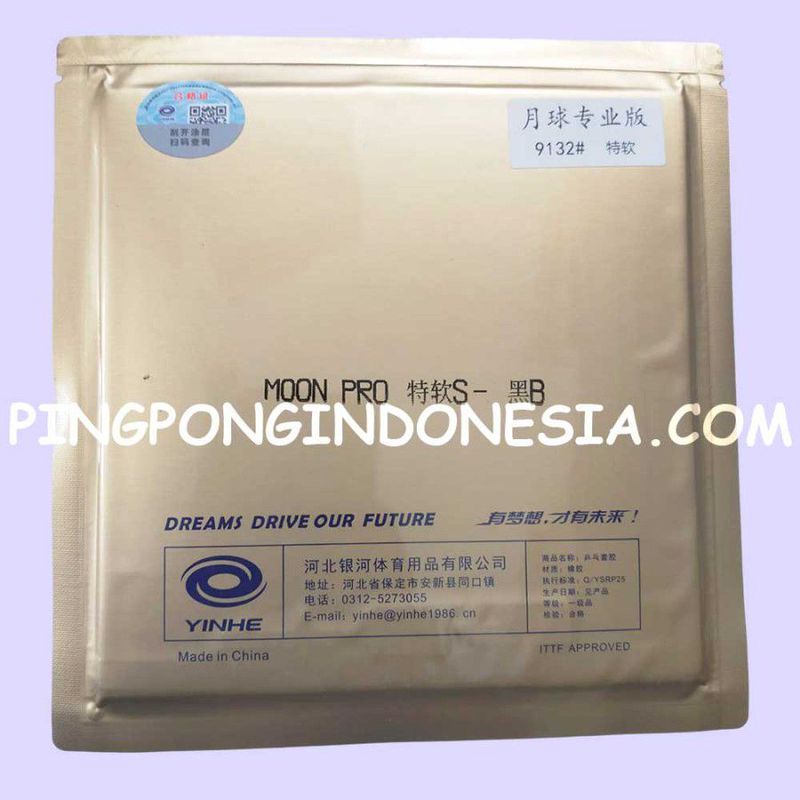 Yinhe Moon Pro Super Soft - Black - Rubber/Karet Pingpong Tenis Meja