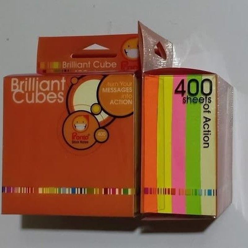 MEMO STICKNOTES BRILLIANT CUBES 75X75 MM