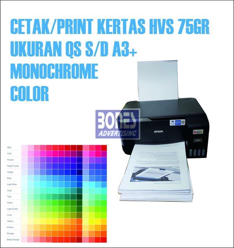 PCET / PRINT KERTAS HVS - COLOR A3-A3+