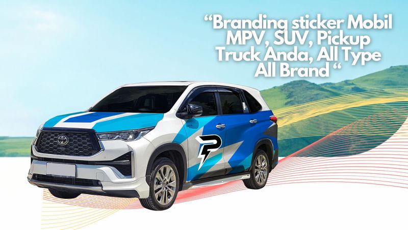 Branding Sticker Mobil SUV Innova Pajero CRV Hilux Dmax Triton
