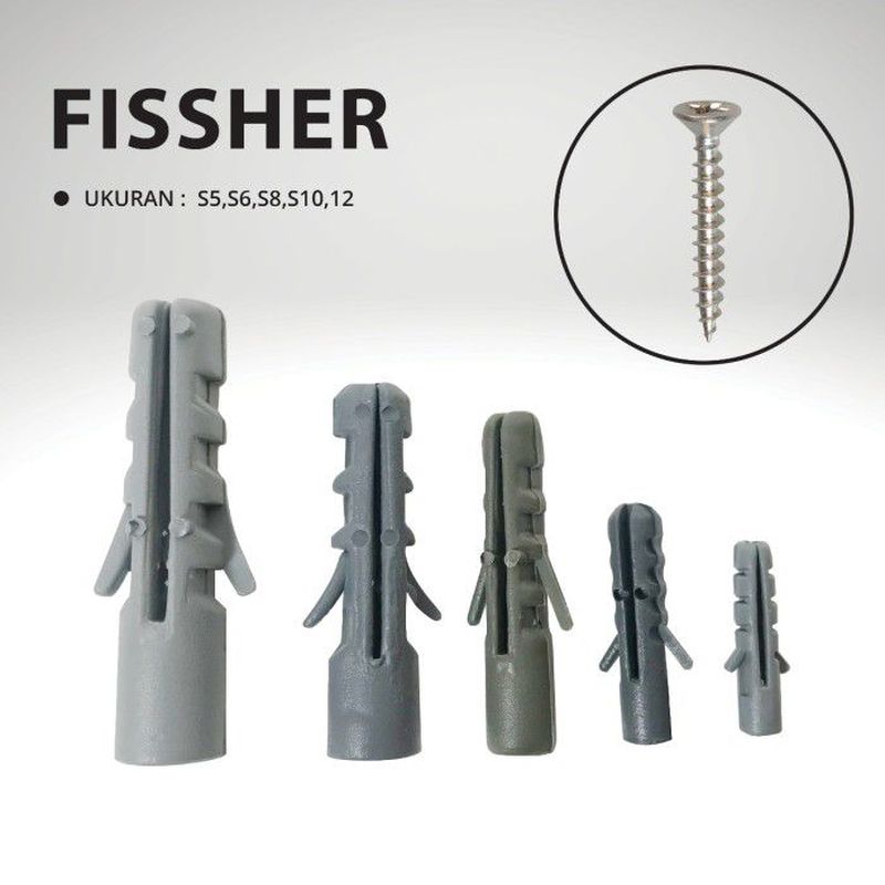 Sekrup Fisher Baut Tembok 3mm