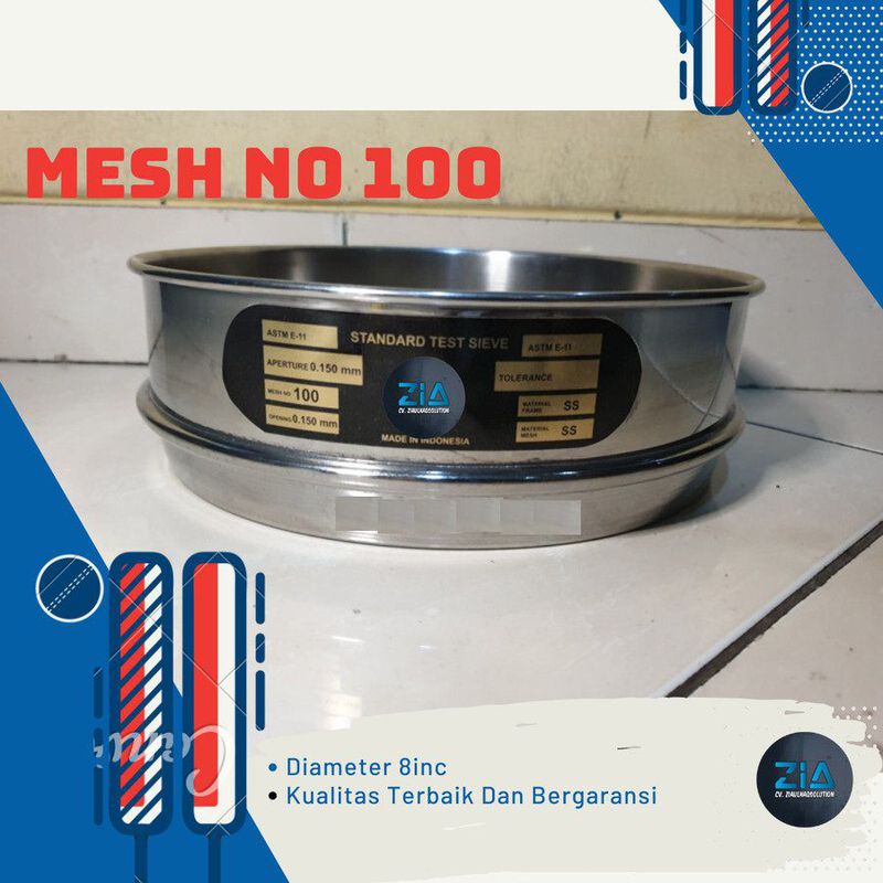 Saringan Ukuran No. 100 (0,150mm)