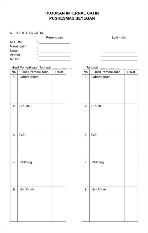 Blanko Rujukan Internal Catin