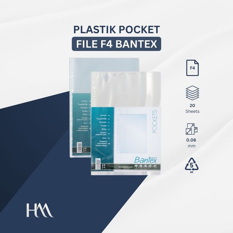 Plastik Pocket File F4 Bantex