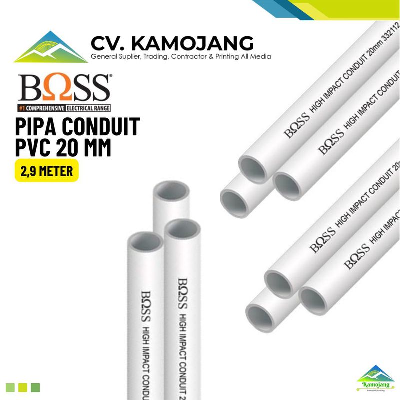 Pipa Conduit PVC 20mm 1/2" BOSS