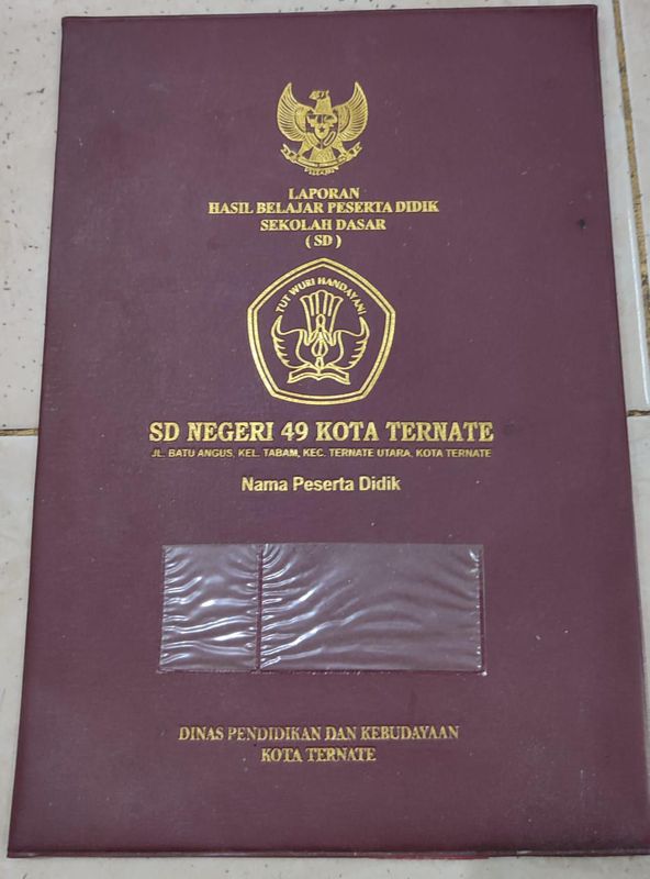 Map Raport Custom - Biru Tua - Doff