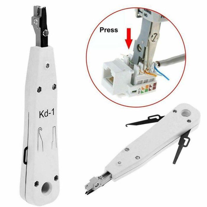 KD-1 Pemotong Kabel Telepon Line Wire Cutter Stripper Punch Down Tool