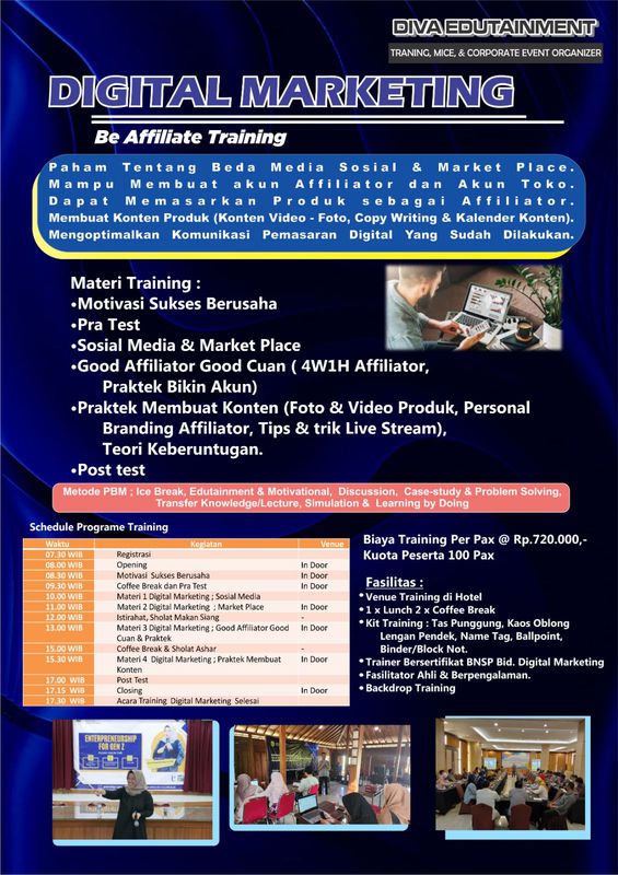 Training Digital Marketing Bagi Pemula - Be Afilliate
