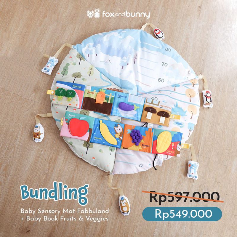 Bundling - Baby Sensory Mat & Baby Book - BSM+Fruit&Veggi