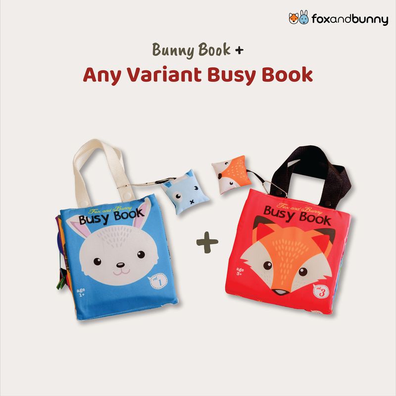 Bundle Busy Book Bunny + any variant busy book (Bear/Beebee/Fox ...