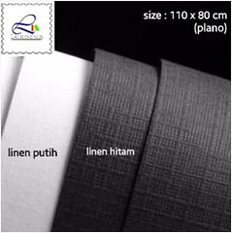 Kertas Karton Linen 200gsm Plano - Putih