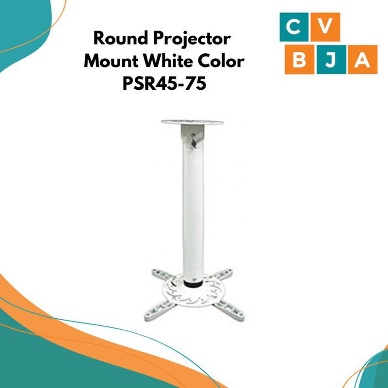 ROUND Projector Mount White Color - PSR45-75