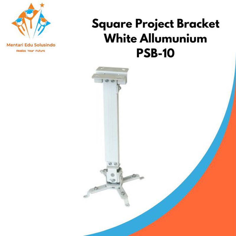 Projector Bracket White Allumunium SQUARE - PSB-10