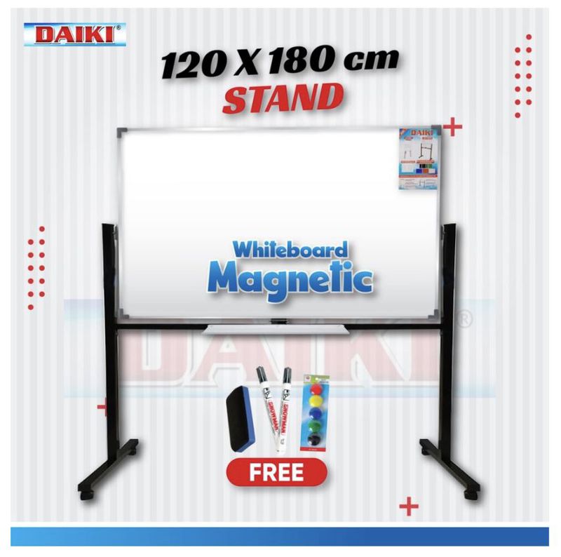 Papan Tulis Whiteboard Standing double face 120x180 cm