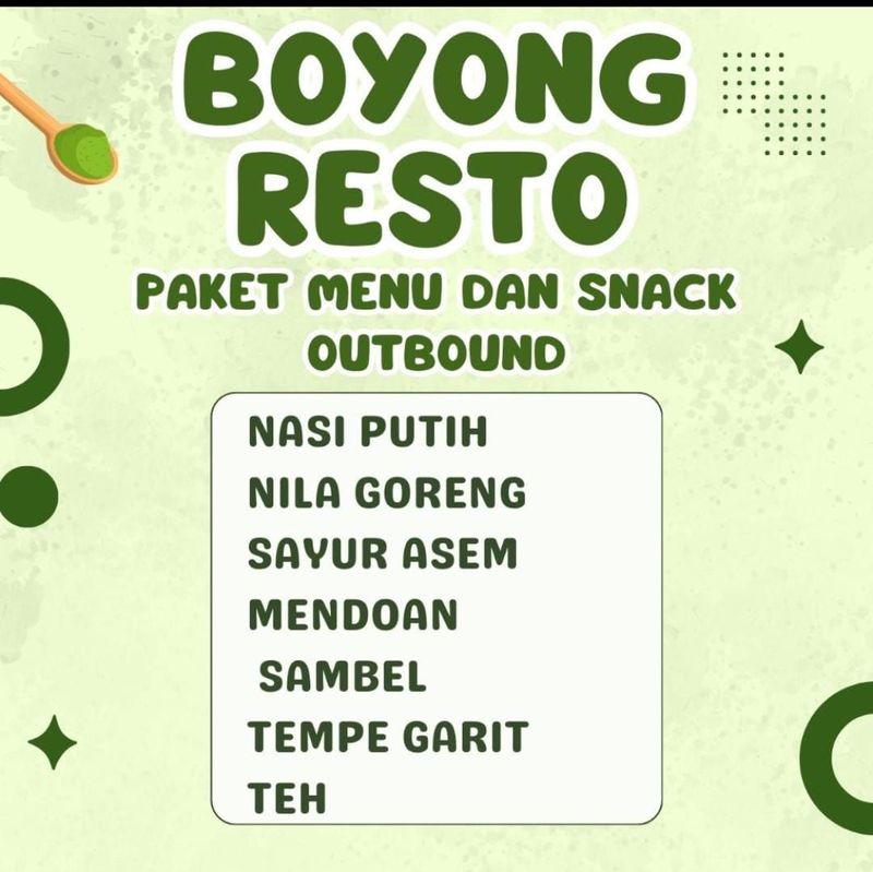 set menu buffe