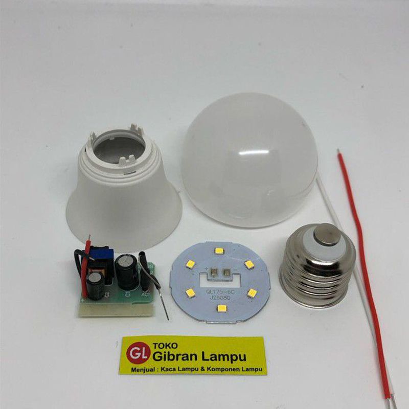 Paket Lampu LED DC BM Rakitan Polos - Rakit Satu Set Lampu LED 9 W