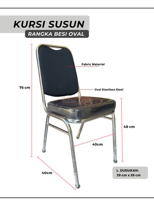 KURSI SUSUN RANGKA BESI OVAL