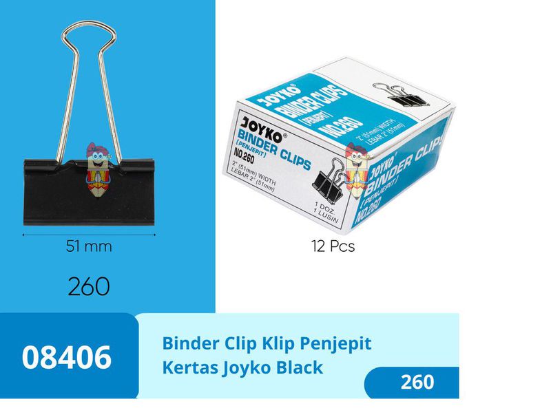 Binder clip hitam 55