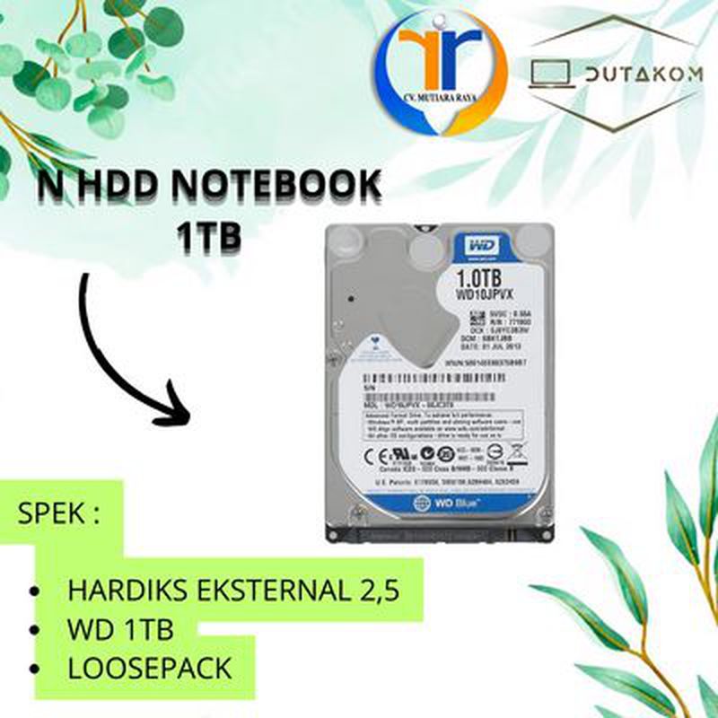 N HDD NOTEBOOK 1TB MERK WD