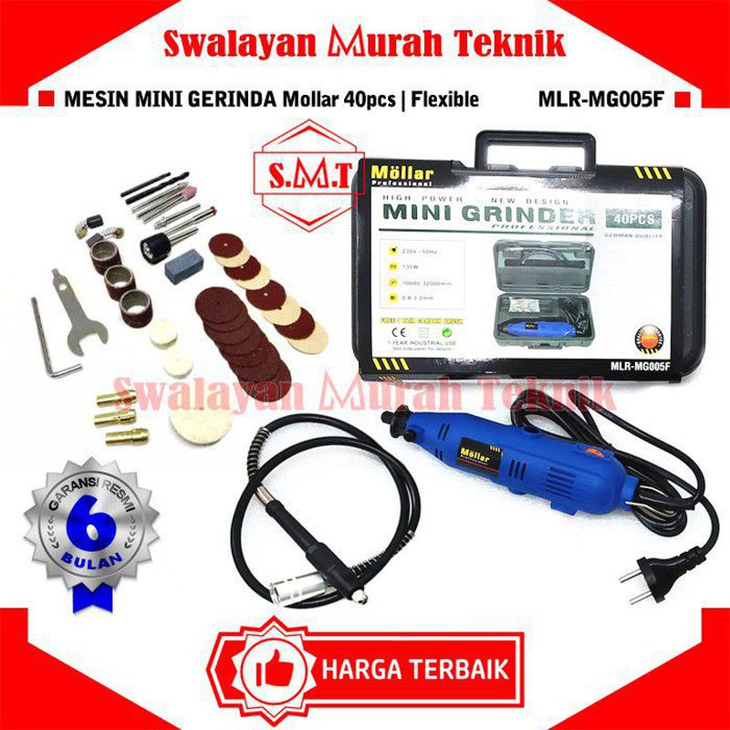 Mesin Mini Grinder Set Mollar 40pcs MG005F Bor Tuner
