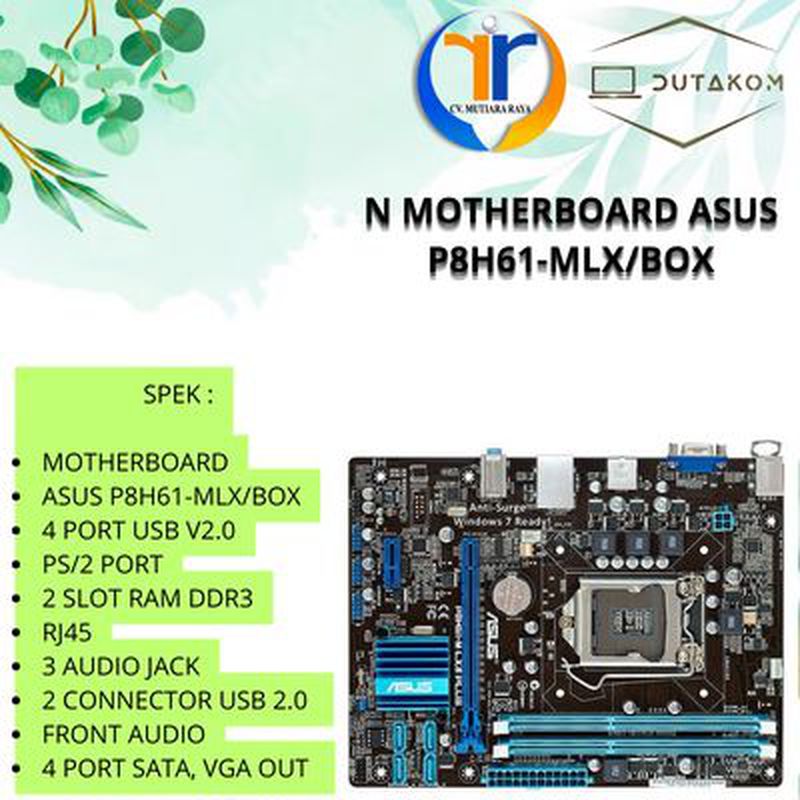 N MOTHERBOARD ASUS P8H61-MLX/BOX