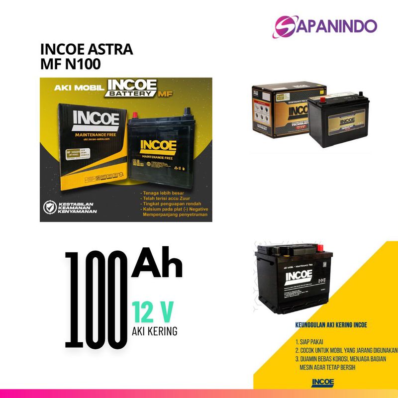 INCOE ASTRA MF N100 / 95E41R / 12V / 100Ah