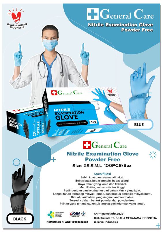 Handscoon / Glove / Sarung Tangan Nitril S, M - M