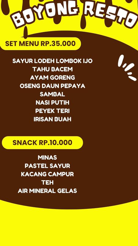 set menu makan dan snack