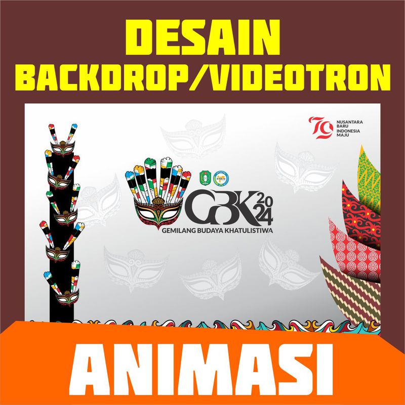 DESAIN BACKDROP / VIDEOTRON ACARA ANIMASI