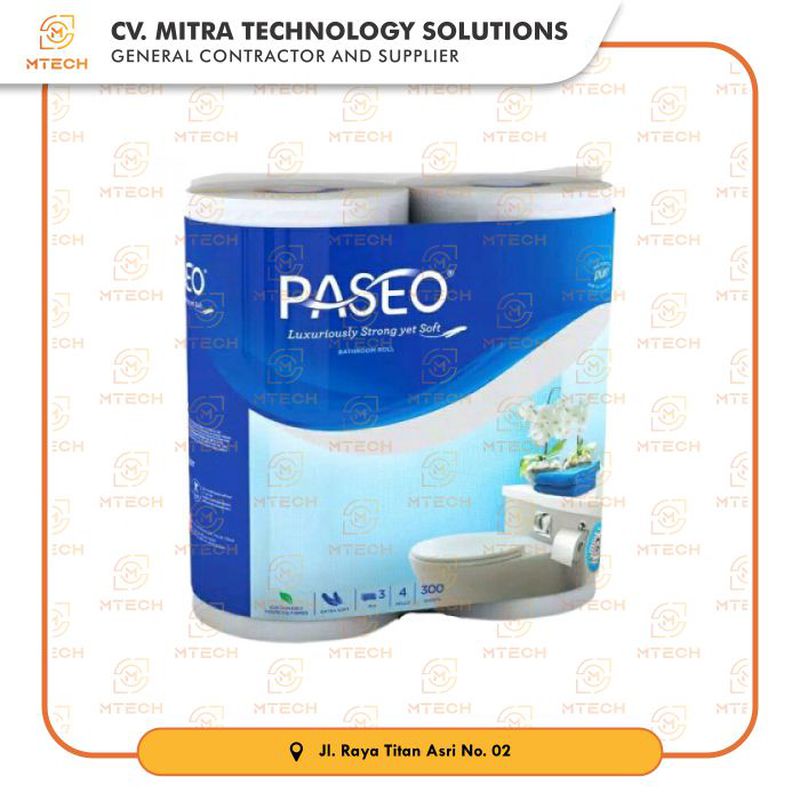 Paseo Bathroom Roll Luxuriously Strong Soft 2 ply 300 sheets
