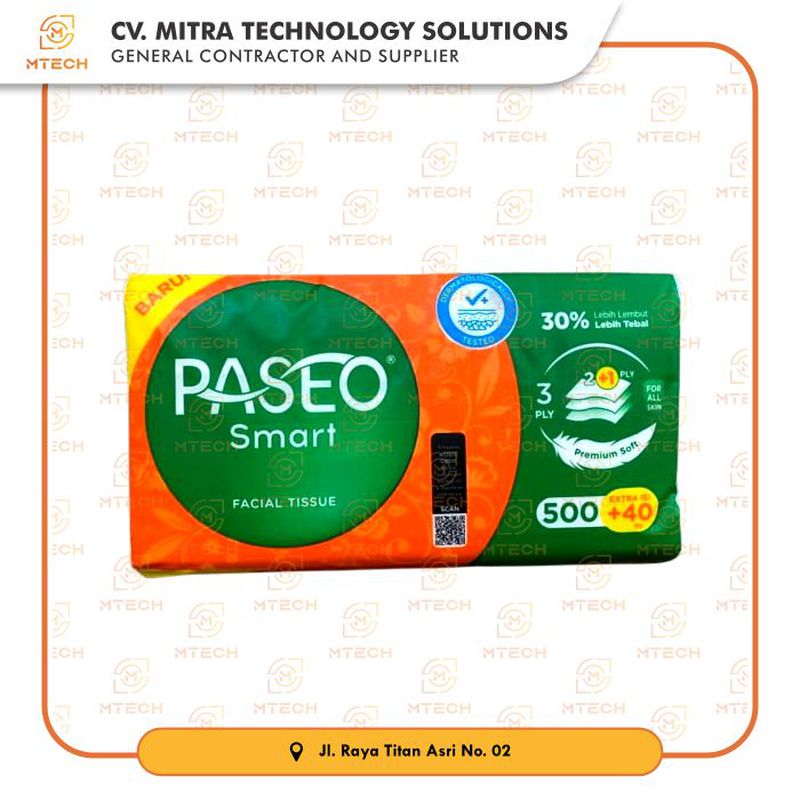 Paseo Smart Facial Tissue Soft 250s/540ply (Gt) Pck