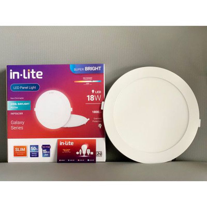LAMPU LED PANEL LIGHT INLITE INPS628R 18 WATT / PUTIH