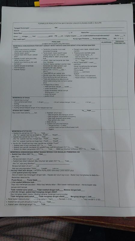 Blangko MTBS (kurang dari 2 Bulan) Puskesmas Turi