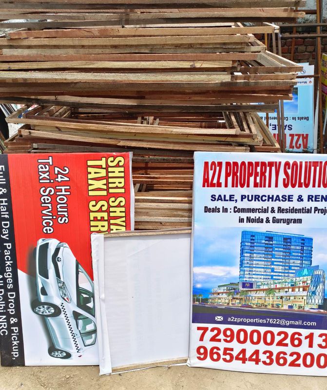 Banner bingkai kayu 150x100 cm