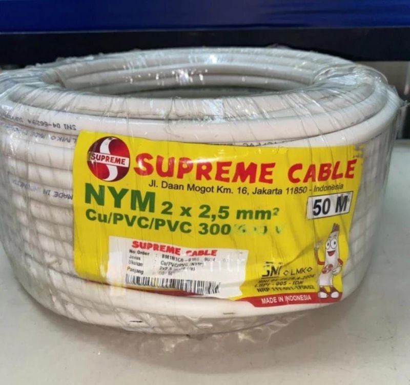 Kabel NYM 2 x 2,5 Ukuran 50 Meter