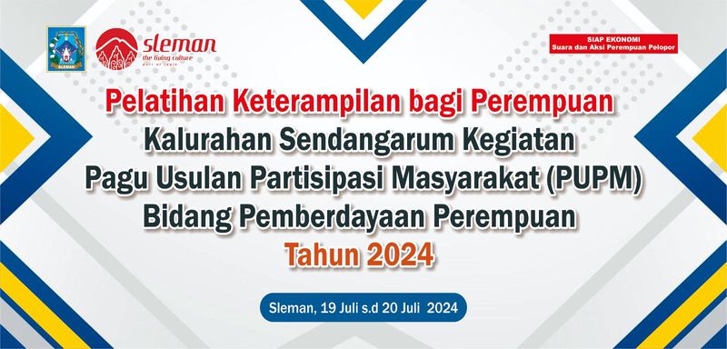 Backdrop Pelatihan Keterampilan bagi Perempuan